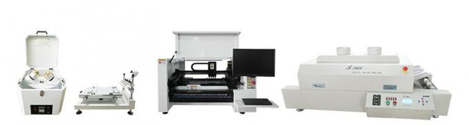 64 Feeder Slots 4 Nozzles Benchtop Chip Mounting Machine